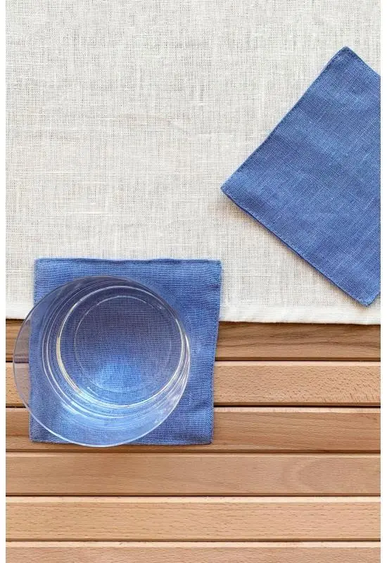 Linen Cloth Table Coasters - Fabric Coasters for Table Setting