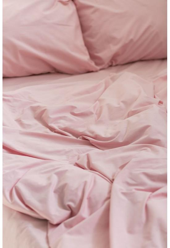 Light pink Cotton bedding set Duvet cover Fitted sheet