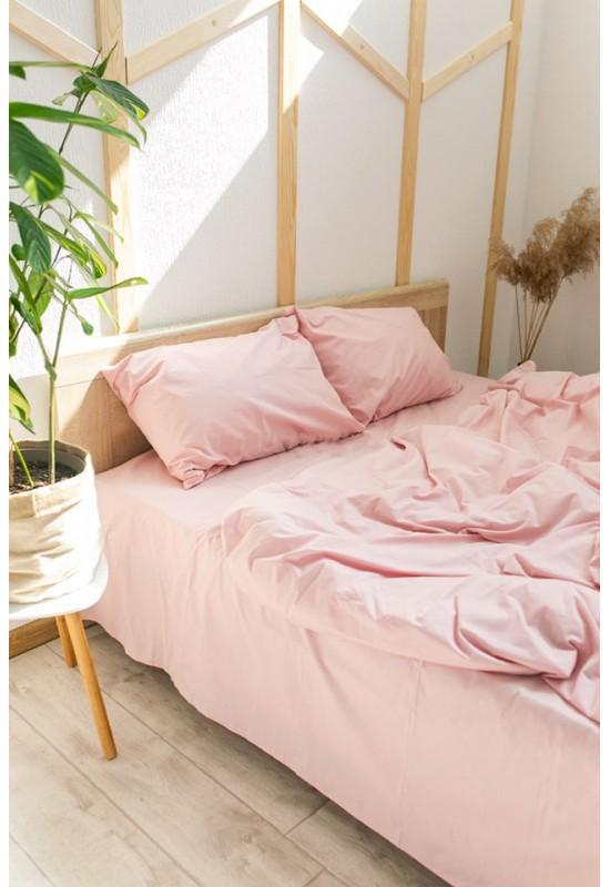 Light pink Cotton bedding set Duvet cover Fitted sheet