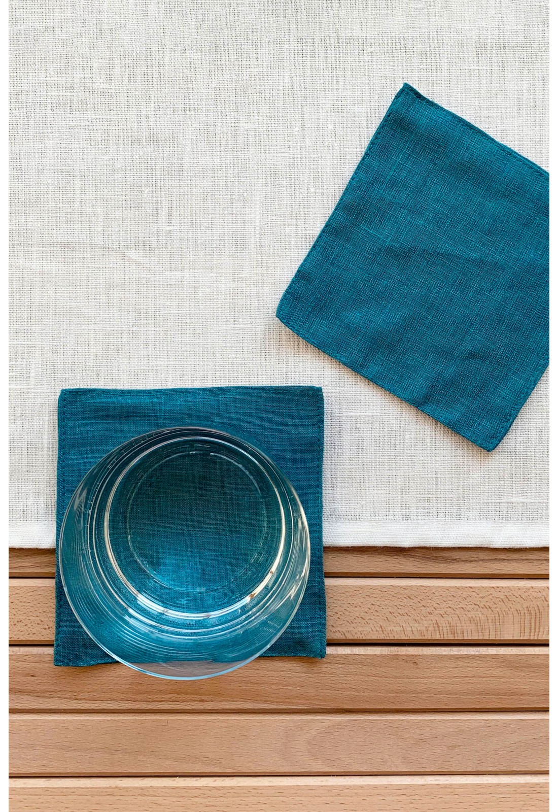 Linen Cloth Table Coasters - Fabric Coasters for Table Setting