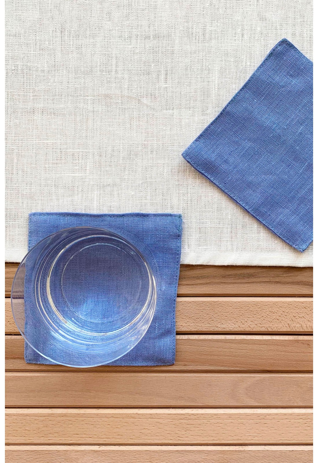 Linen Cloth Table Coasters - Fabric Coasters for Table Setting