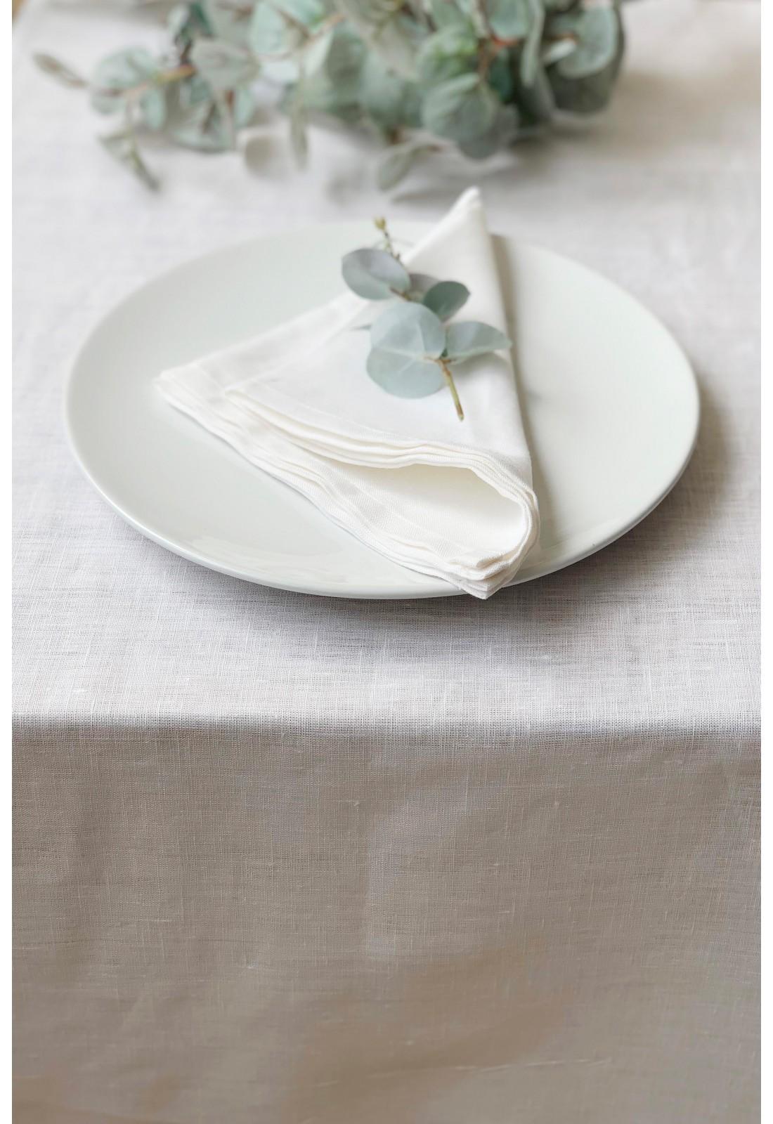 White cloth table runners linen elegant wedding modern rustic boho
