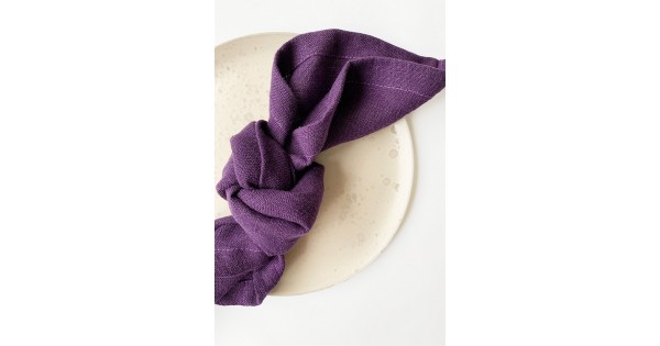 Deep Purple Linen Linen napkins for Wedding and Dinner - Bulk and Retail