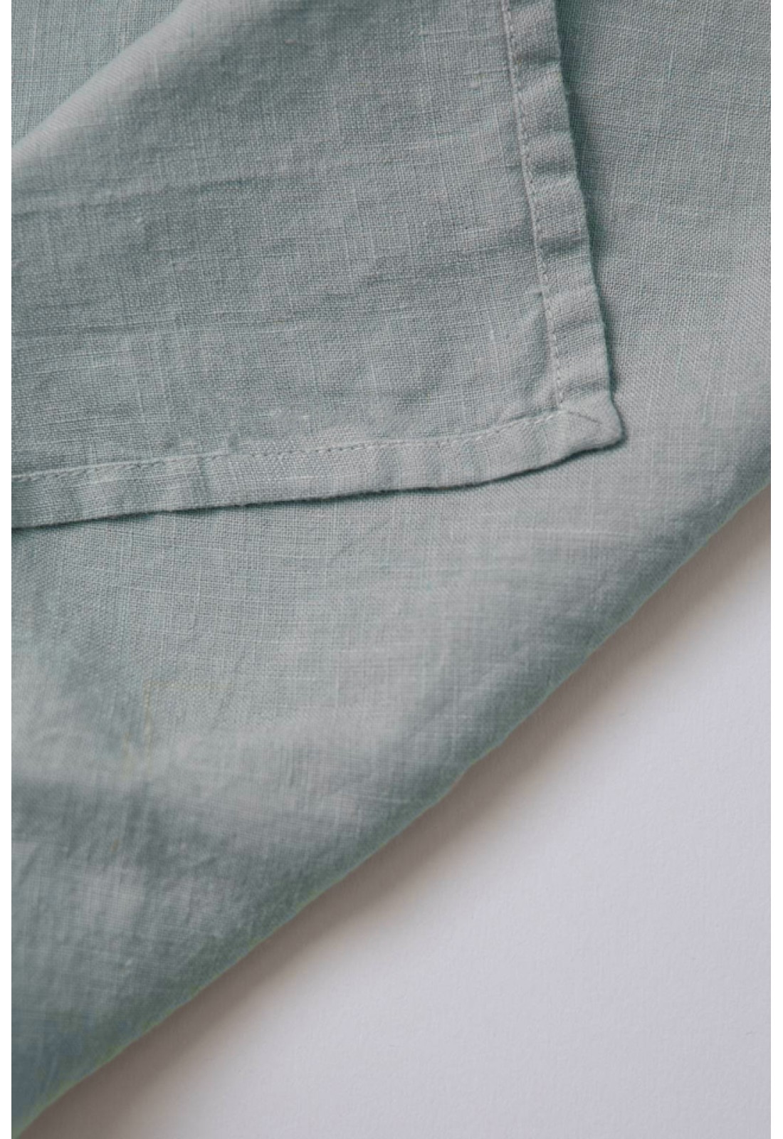 Light Dusty Blue Linen Tablecloth for Weddings and Everyday Use.