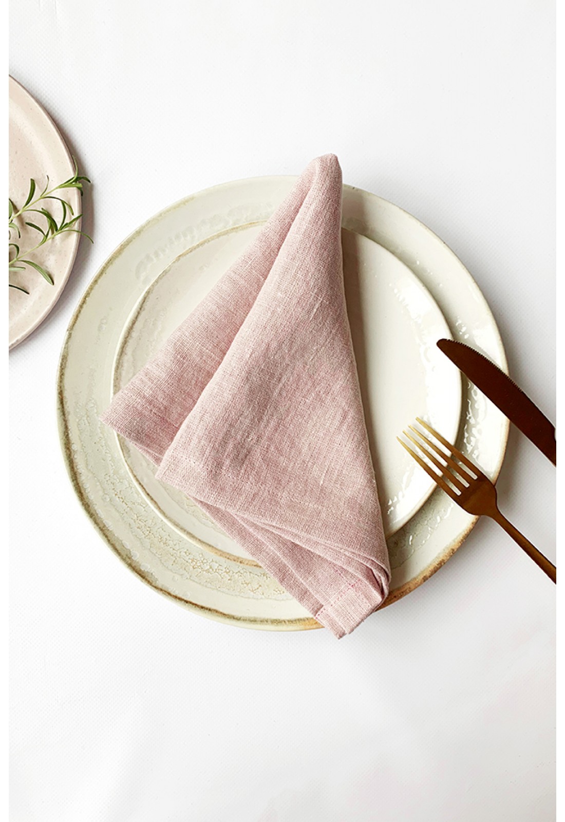 Dusty Pink Linen Cloth Linen napkins | Mauve Wedding, Dinner | Wood Rose
