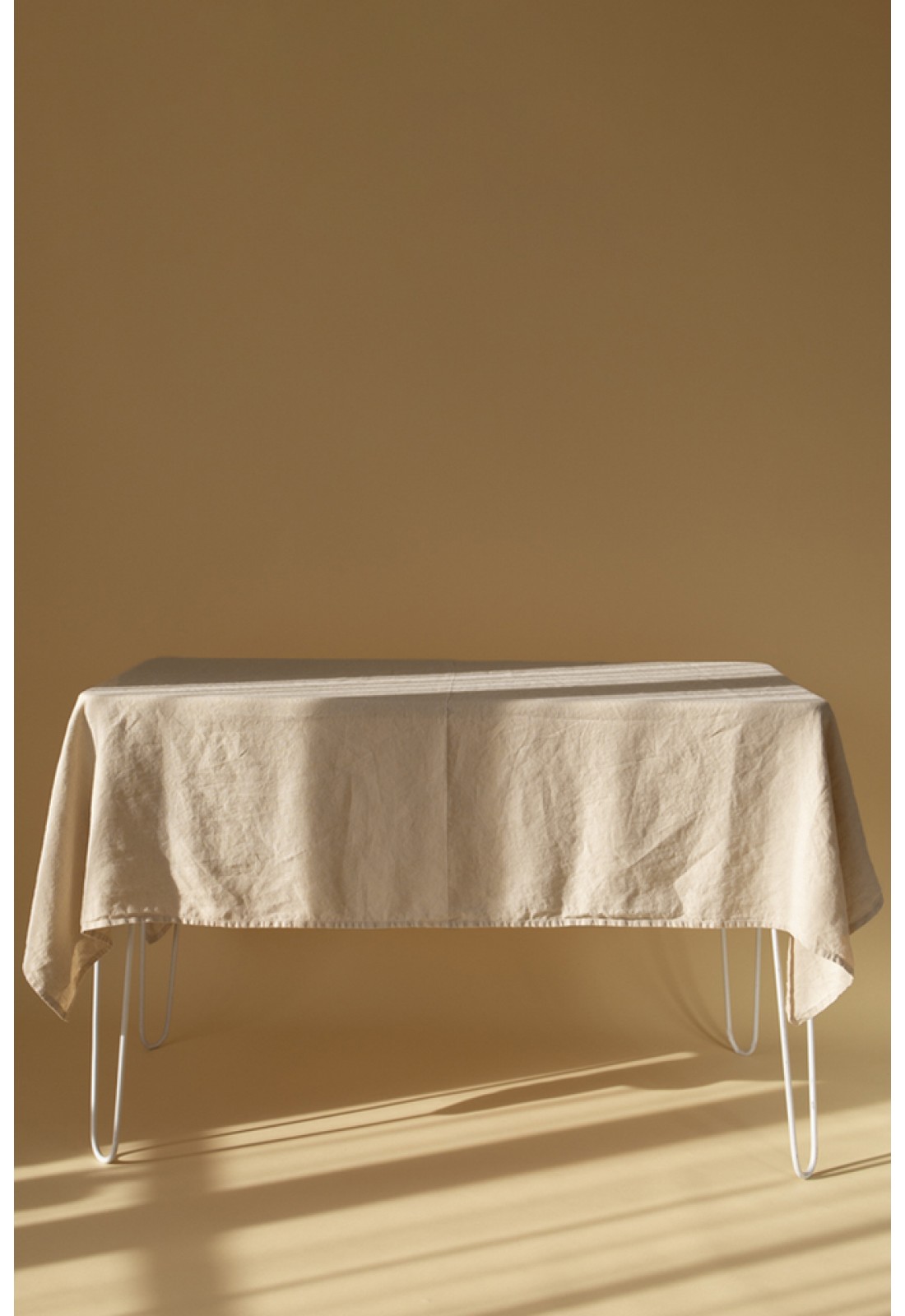 Premium Natural Sand Beige Linen Tablecloths for Any Occasion.