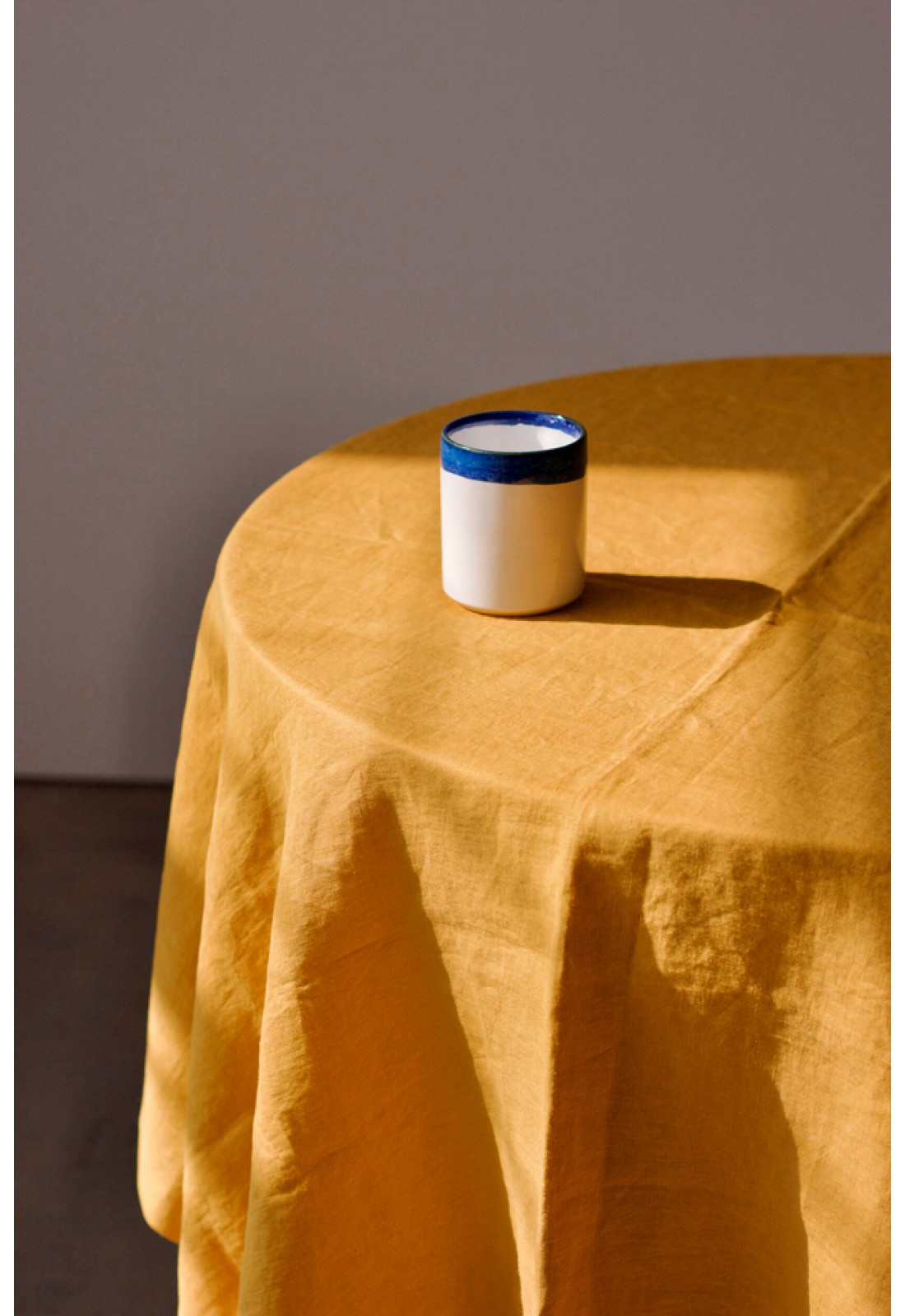 Mustard Yellow Linen Tablecloth for Weddings and Everyday Use